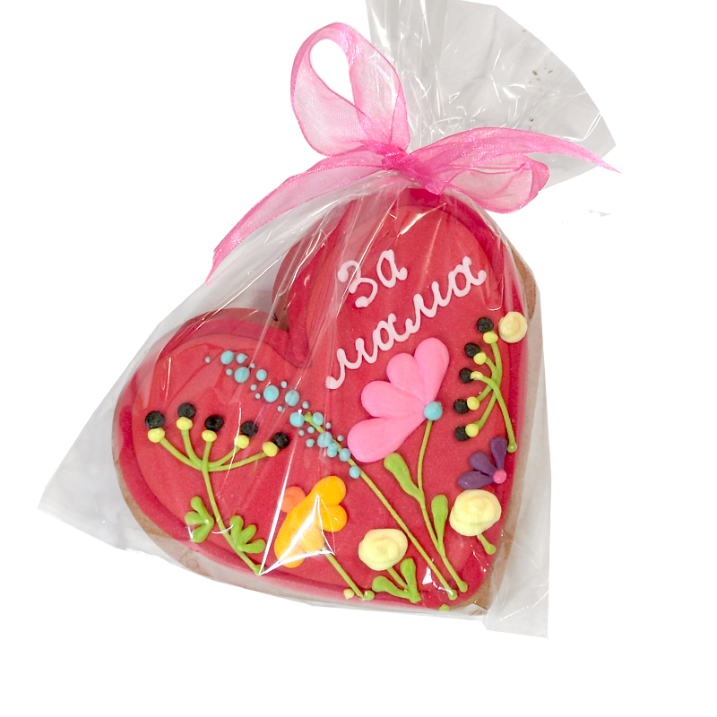 Рисувана меденка "Сърце за мама" | 100 грама сладки