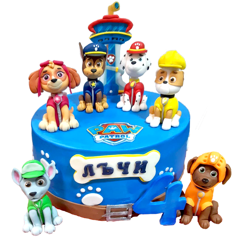 Пес патрул и Лъчи - маскарпоне с горски плодове, 12 парчета | 100 грама ...