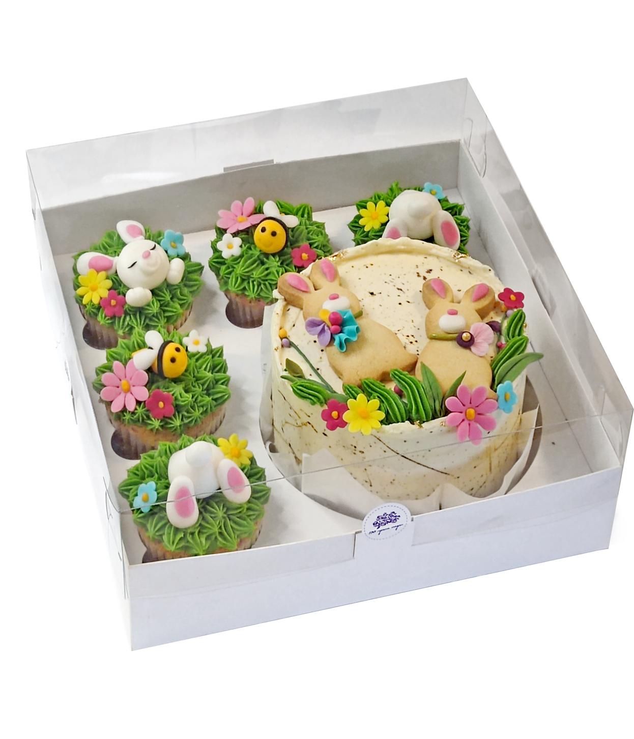 Истър Бъни - торта: маскароне с горски плодове; къпкейк: ванилов с ...